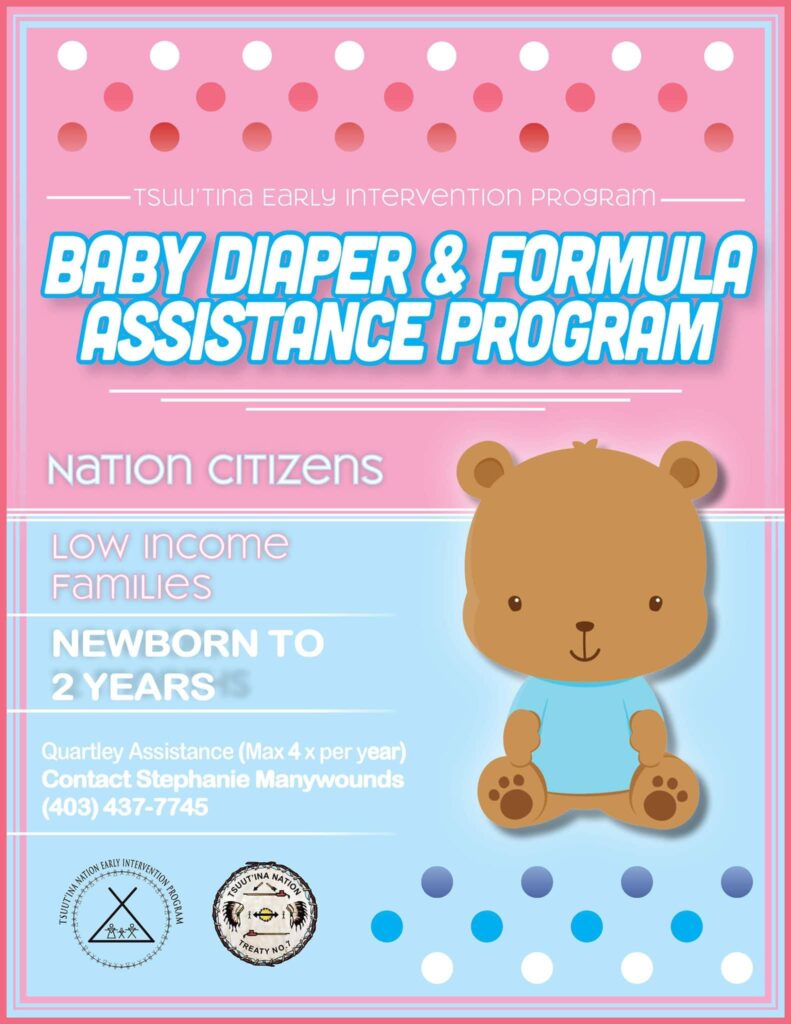 NOTICE - Baby Diaper & Formula Assistance Program | Tsuut'ina