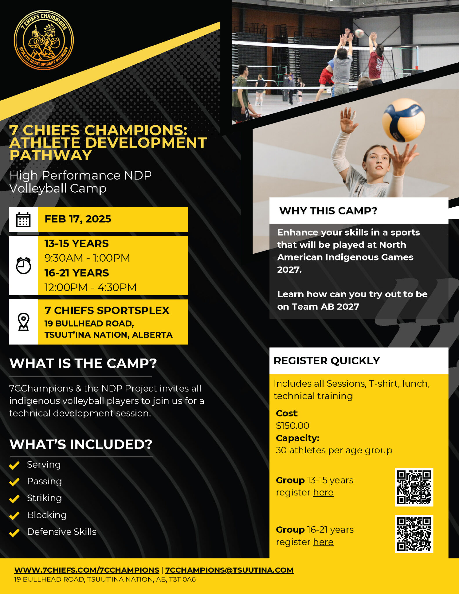 7 CC ATHLETE DEVELOPMENT PATHWAY - Volleyball | Tsuut'ina