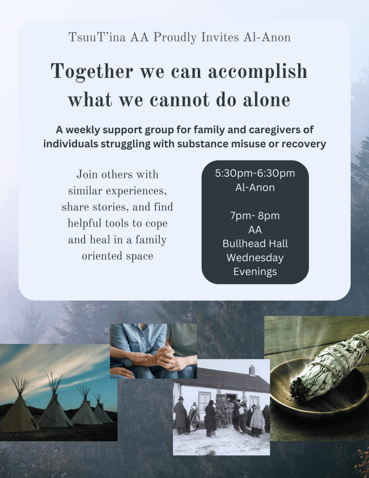 Reminder - Al-Anon & AA Meetings | Tsuut'ina