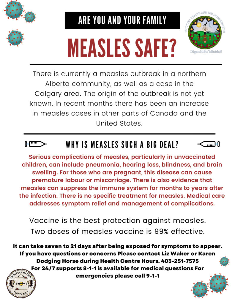 NOTICE - Measles Information | Tsuut'ina