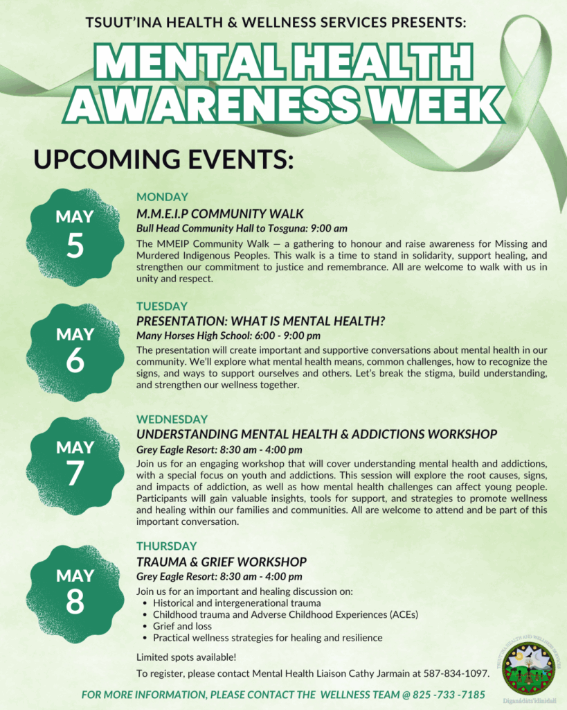 Mental Health Awareness Week - Update | Tsuut'ina