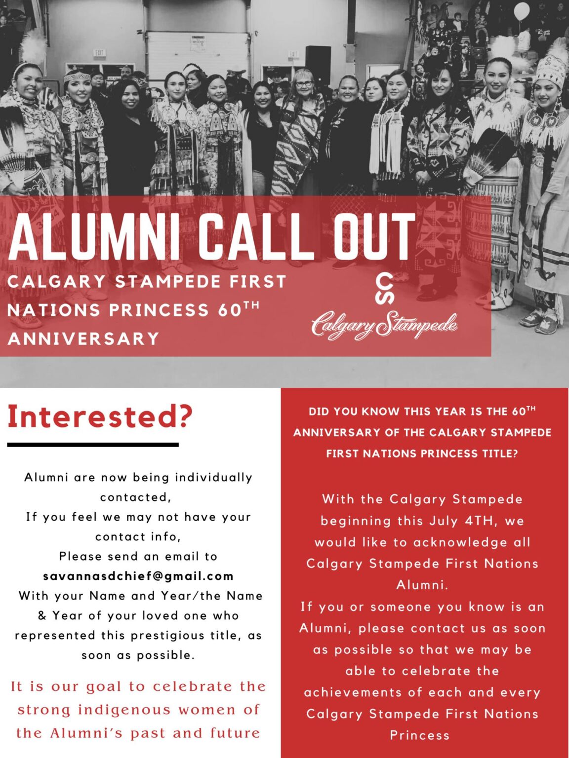 Alumni Call Out - Calgary Stampede First Nations Princess | Tsuut’ina