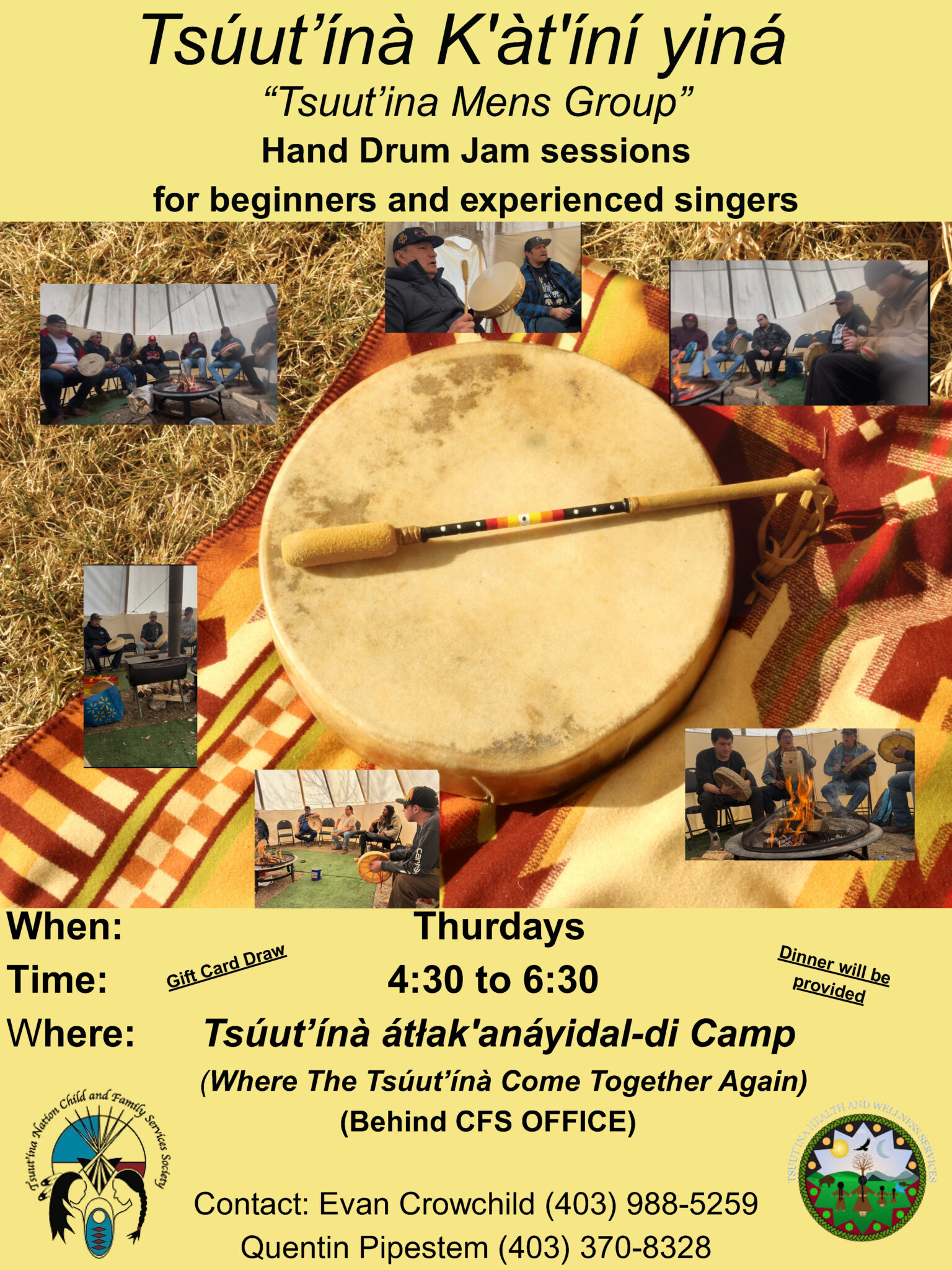 Tsuut’ina Mens Group - Hand Drum Jam Session | Tsuut’ina