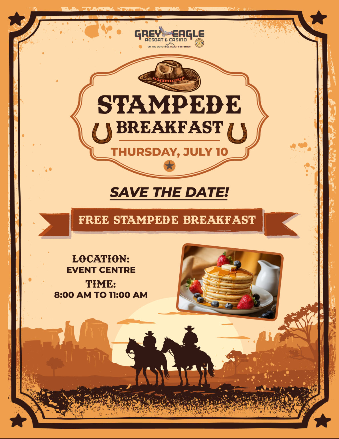Save the Date - Stampede Breakfast | Tsuut’ina