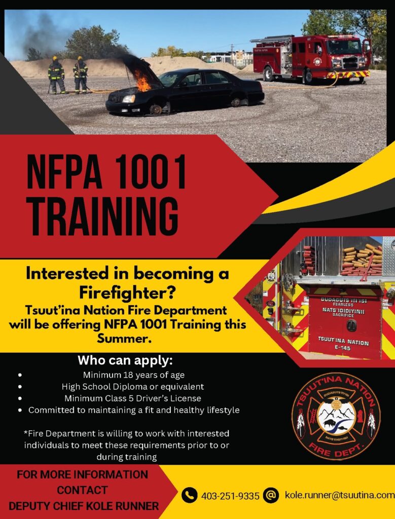 NFPA 1001 Training | Tsuut'ina