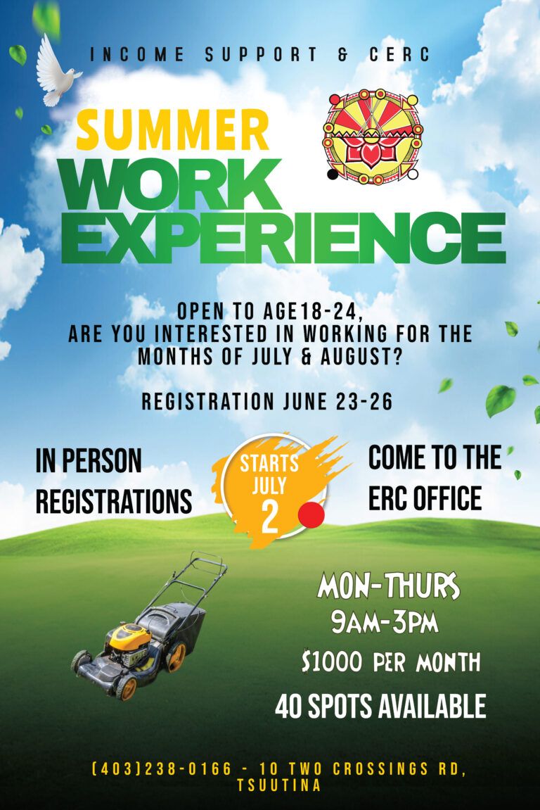 Summer Work Experience | Tsuut'ina