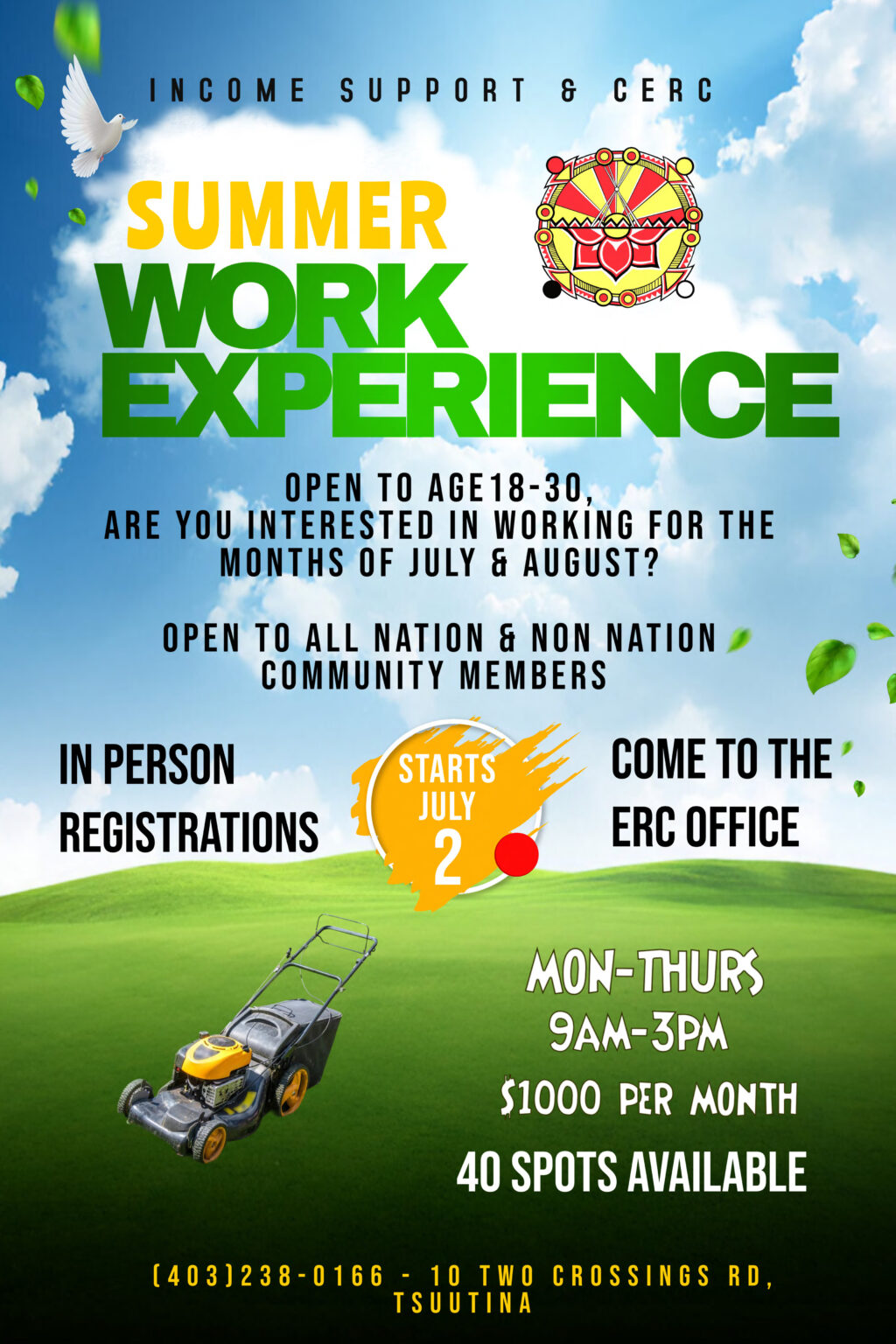 Summer Work Experience Program - Update | Tsuut'ina