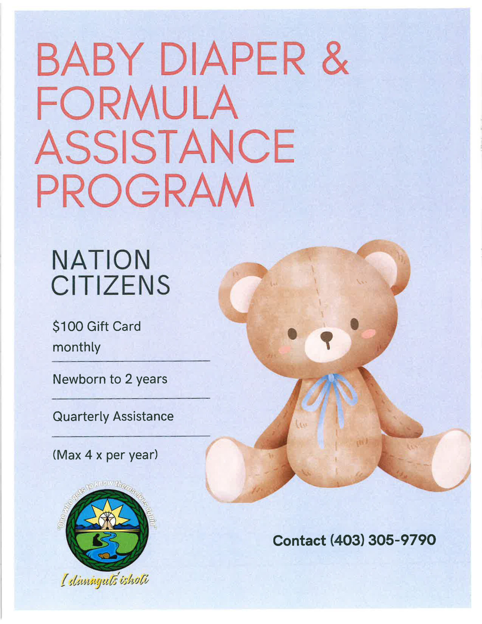Baby Diaper & Formula Assistance Program | Tsuut’ina