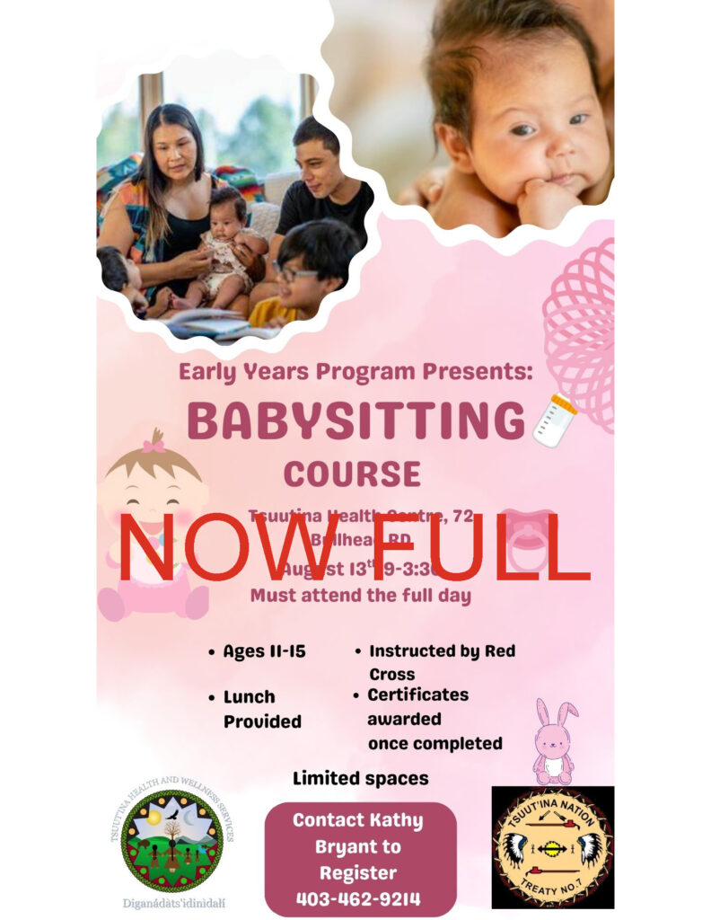 Update - Babysitting Course | Tsuut'ina