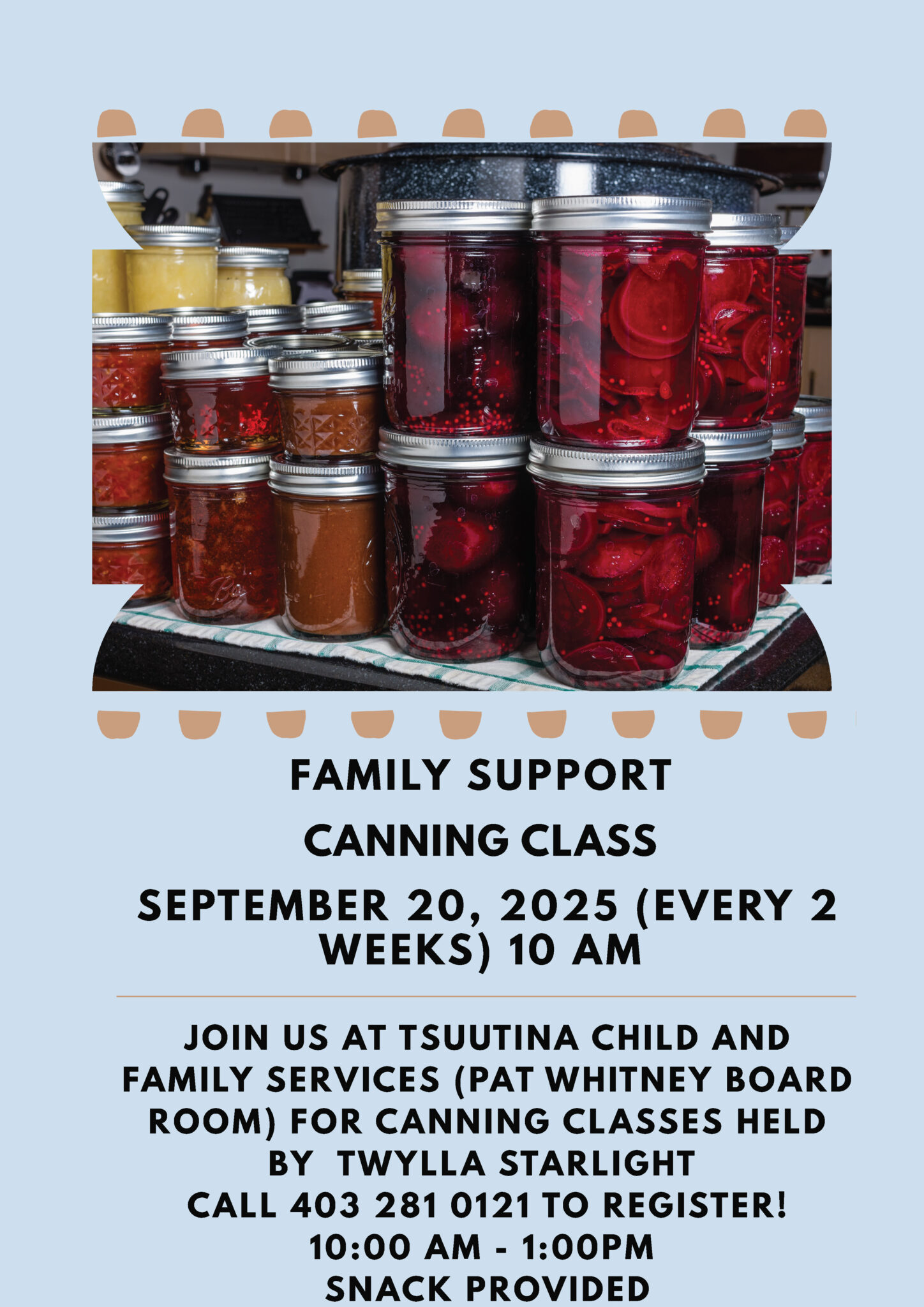 Family Support Canning Class | Tsuut’ina