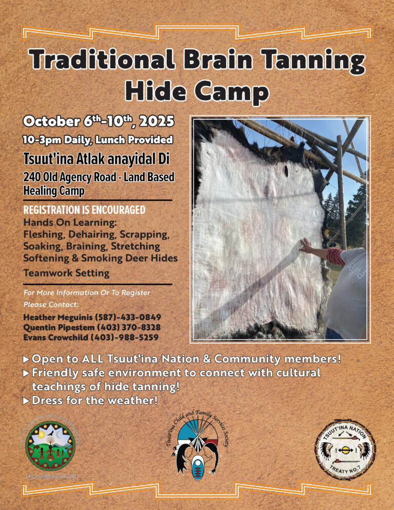Traditional Brain Tanning Hide Camp | Tsuut'ina