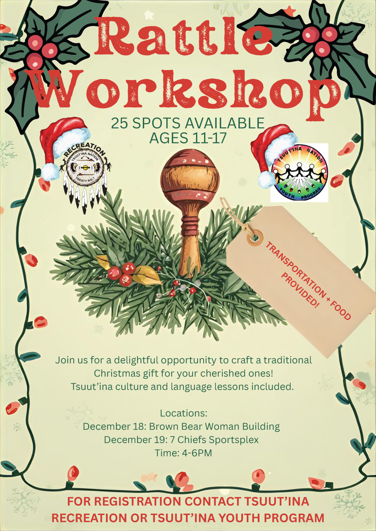 Rattle-making workshop | Tsuut’ina