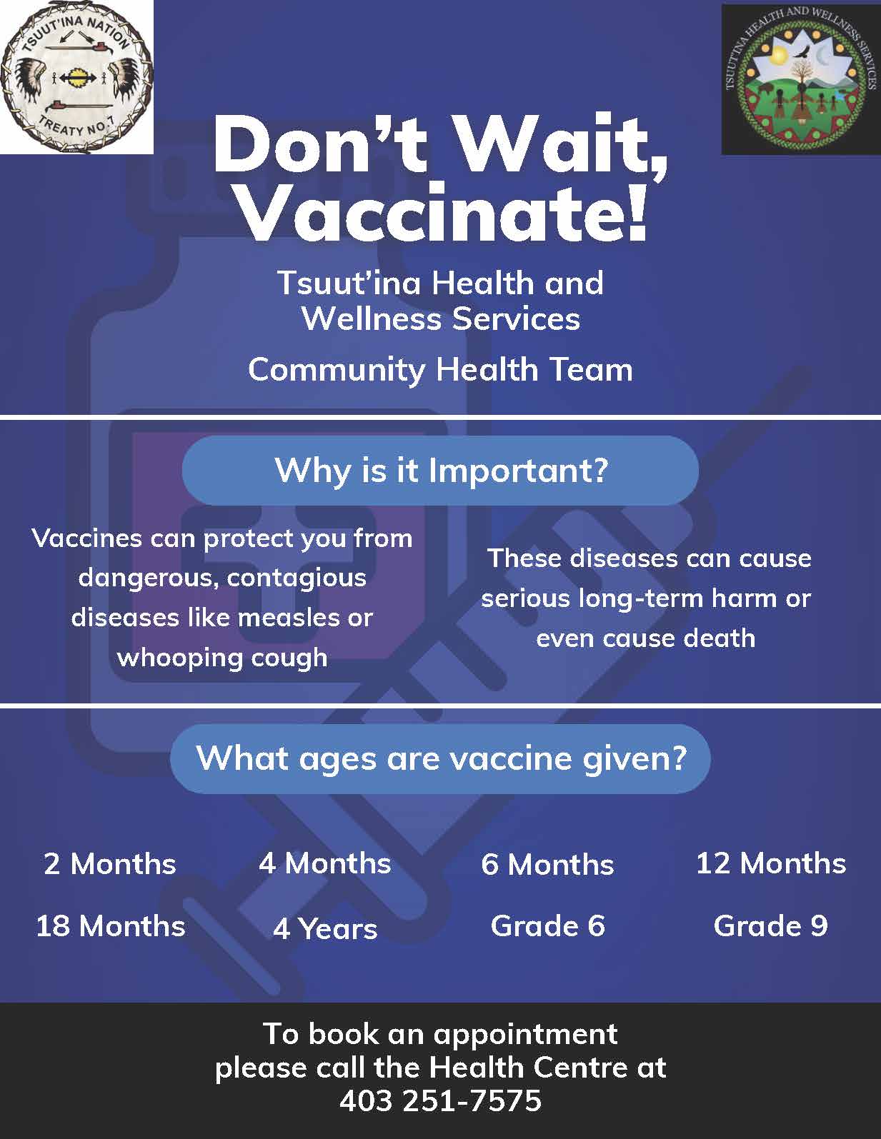 Immunization Awareness - Tsuut’ina Health & Wellness | Tsuut’ina