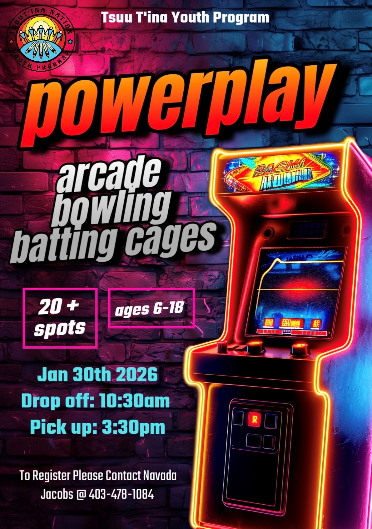 Community Notice: Youth Trip to PowerPlay | Tsuut’ina