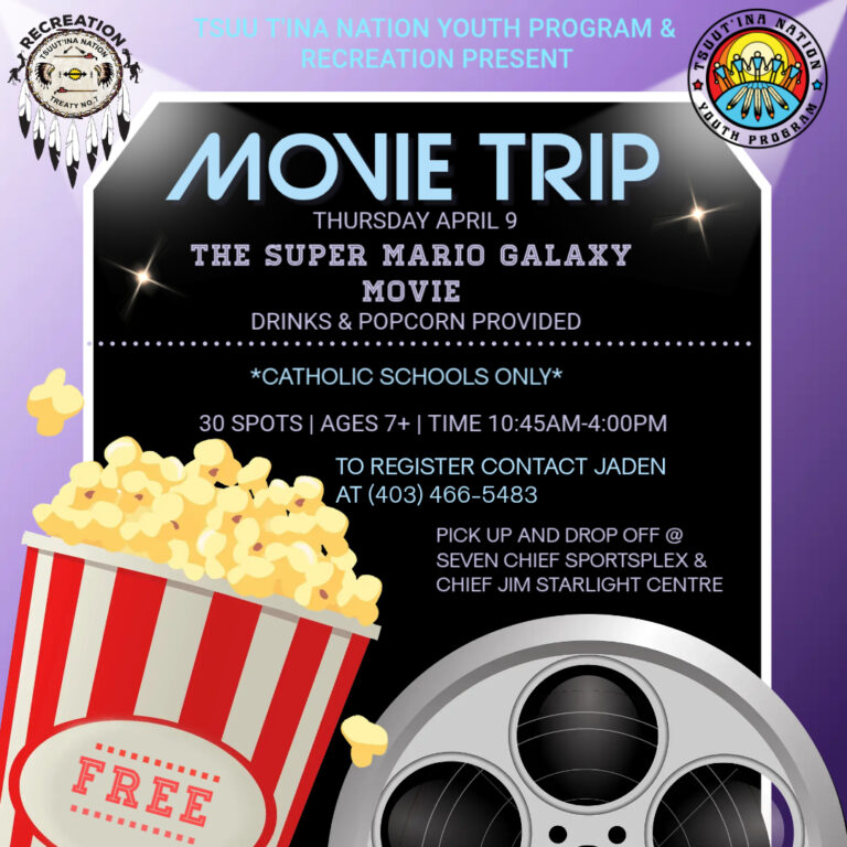 TTN Recreation & Youth Program - Movie Trip | Tsuut’ina